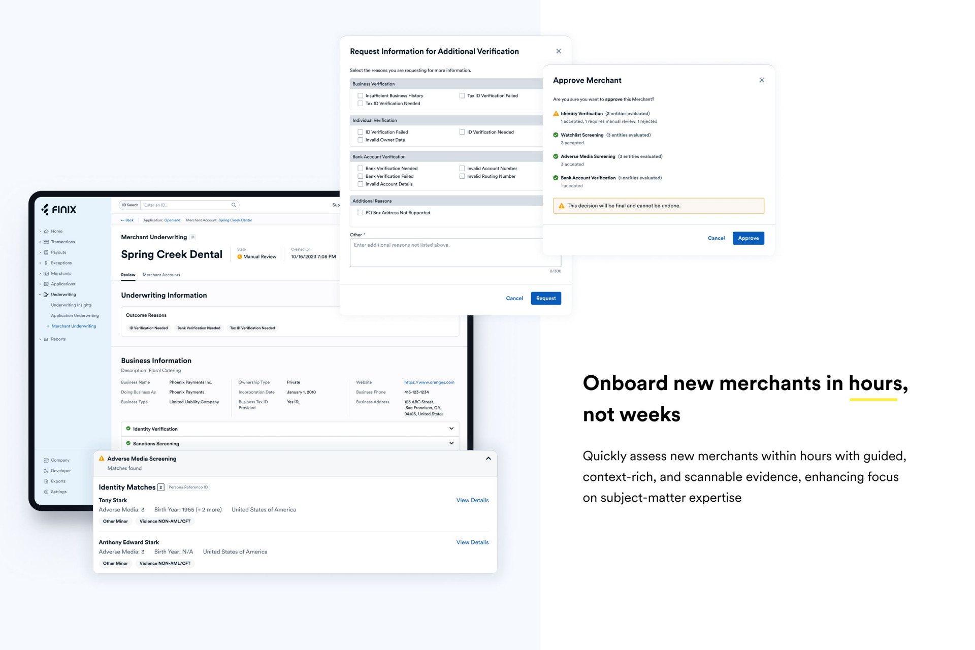 Finix Payment Management Dashboard